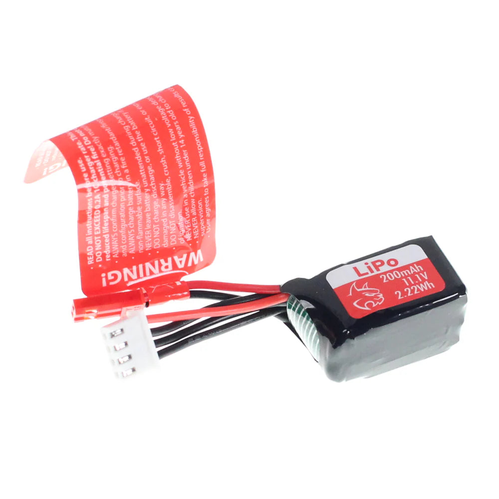 REDCAT 11.1V 3 cell Lipo Battery (200mah)(JST)(1pc) – Superstition Hobbies